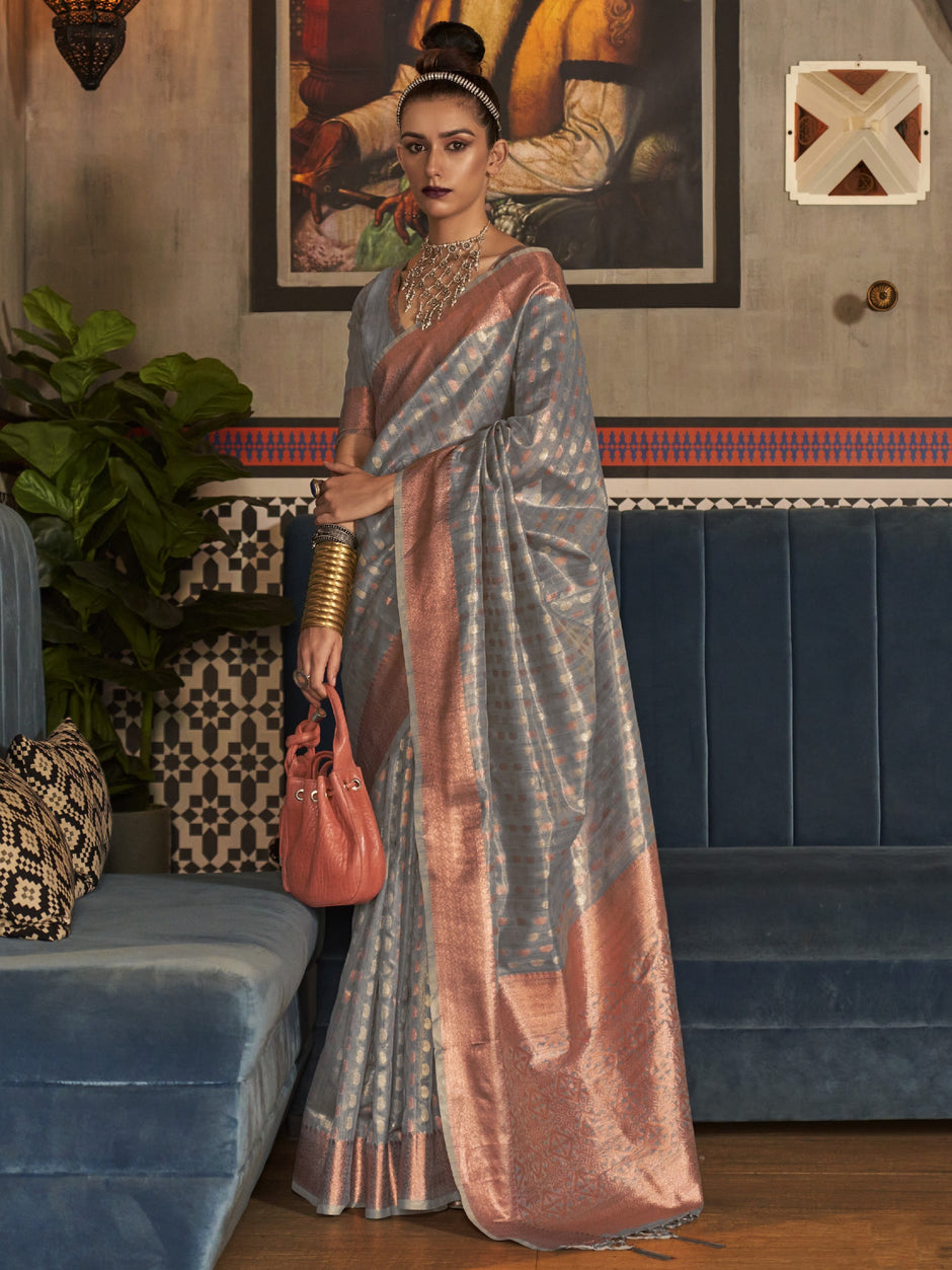 Buy Tissue Silk Sarees Online – Ek Dhaga